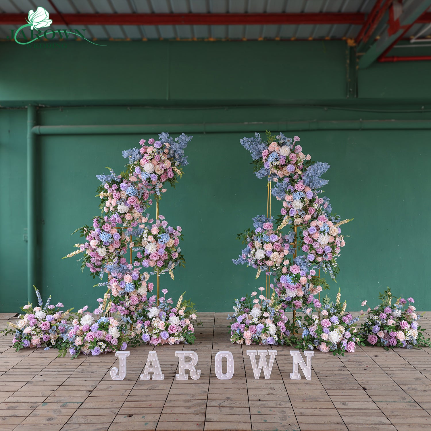 Open-Ended Flower Arch in Purple/Blue/Champagne – JarownWedding
