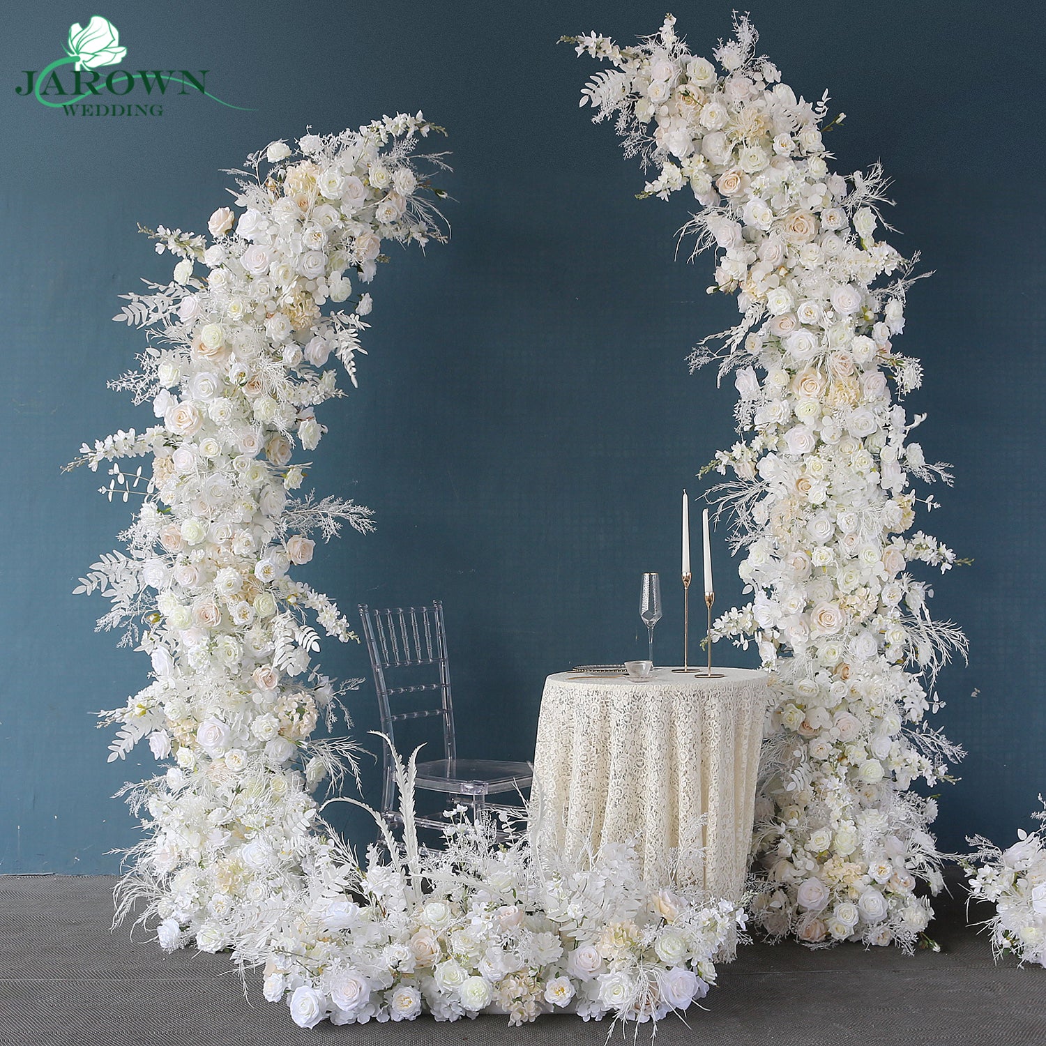 Open-Ended Flower Arch in White – JarownWedding