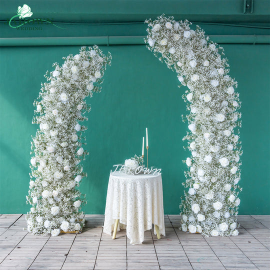 Open-Ended Flower Arch in White – JarownWedding