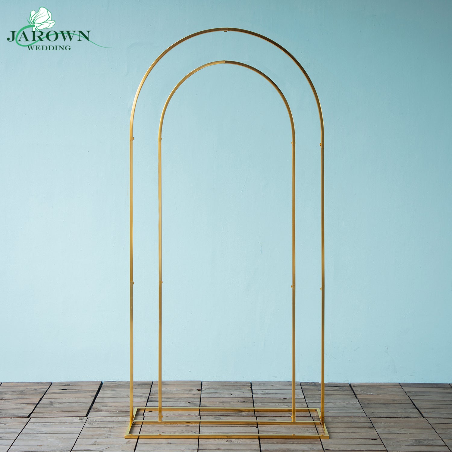 Upgraded Shiny Golden Curved Arch – JarownWedding