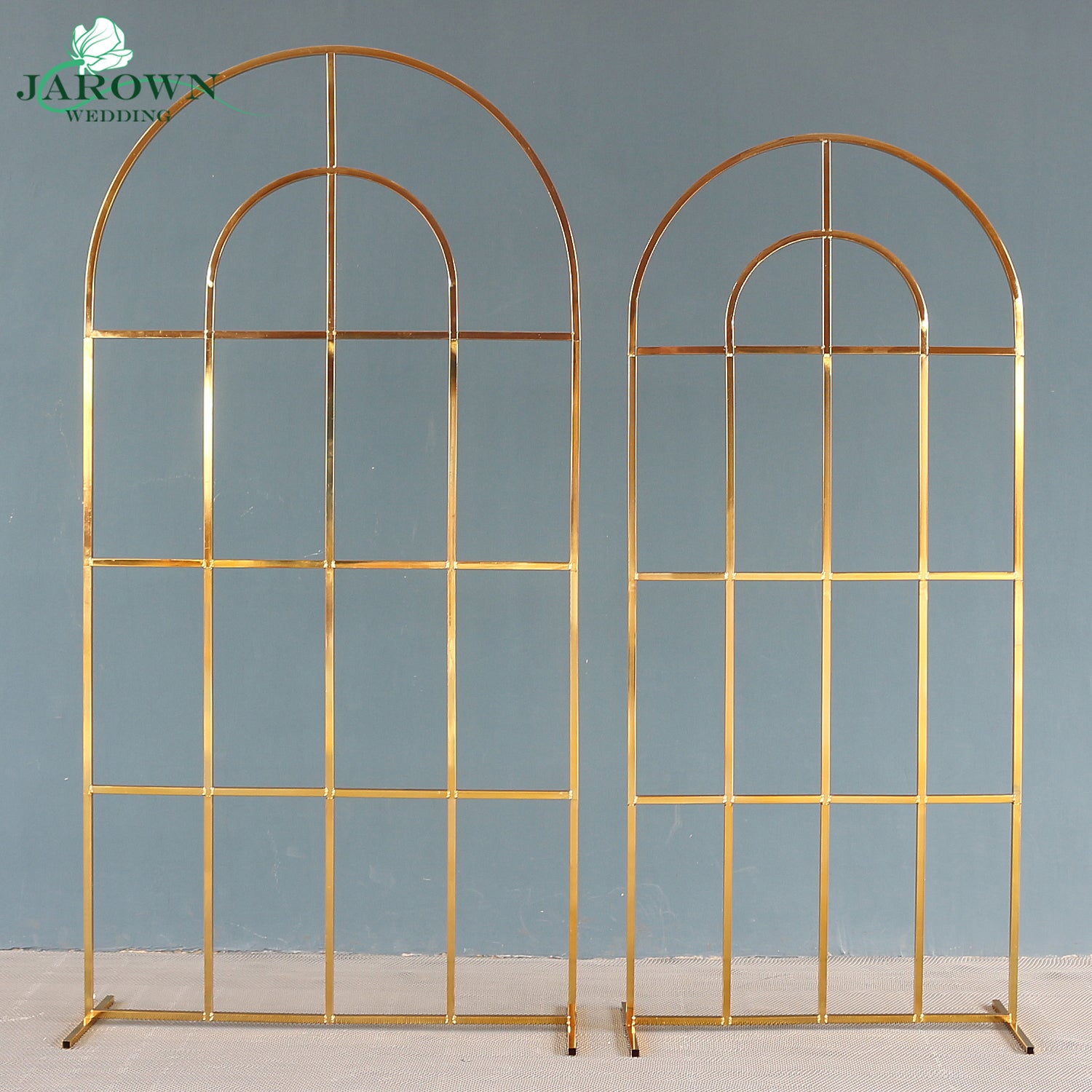 Upgraded Shiny Golden Designed Curved Arch – JarownWedding