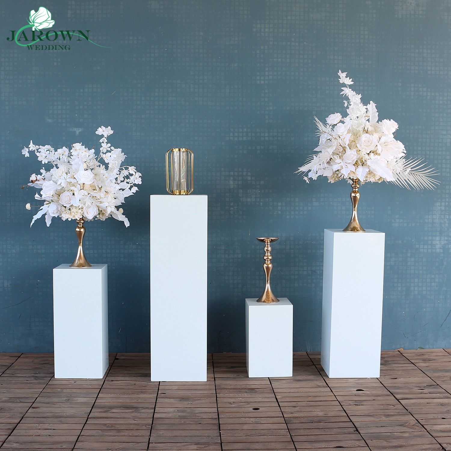 White Paint Cuboid Stand – JarownWedding