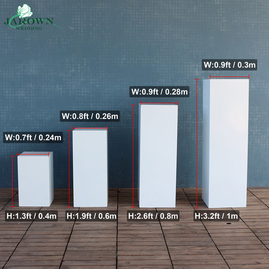 White Paint Cuboid Stand – JarownWedding